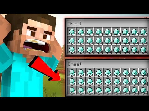 I Taken full stack of dimond in Minecraft 😨|| dimond inventory full 🌝 ...