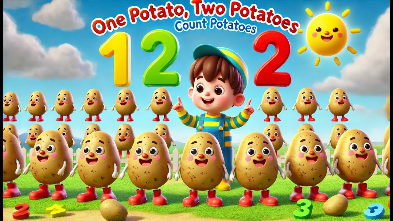 One Potato, Two Potatoes | Count Potatoes! | CoComelon Nursery Rhymes ...