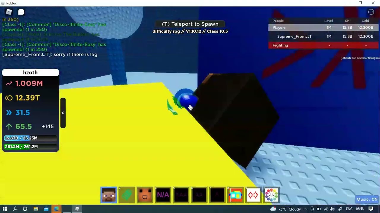 i reached lvl 1,000,000 in difficulty rpg (idk why its laggy) - YouTube