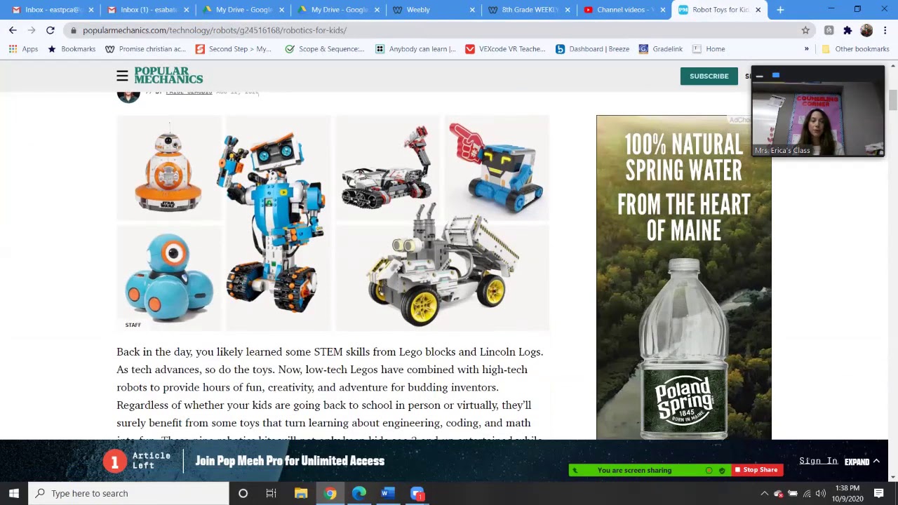 7th Grade Robotics Class Week #5 - YouTube