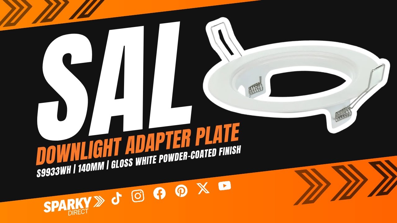 SAL S9933WH | Downlight Adapter Plate | 140mm - YouTube