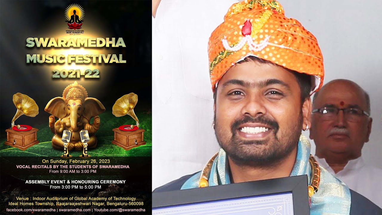 Playback Singer NAVEEN SAJJU Honored as SWARAMEDHA SANGEETA SHRI Shares ...