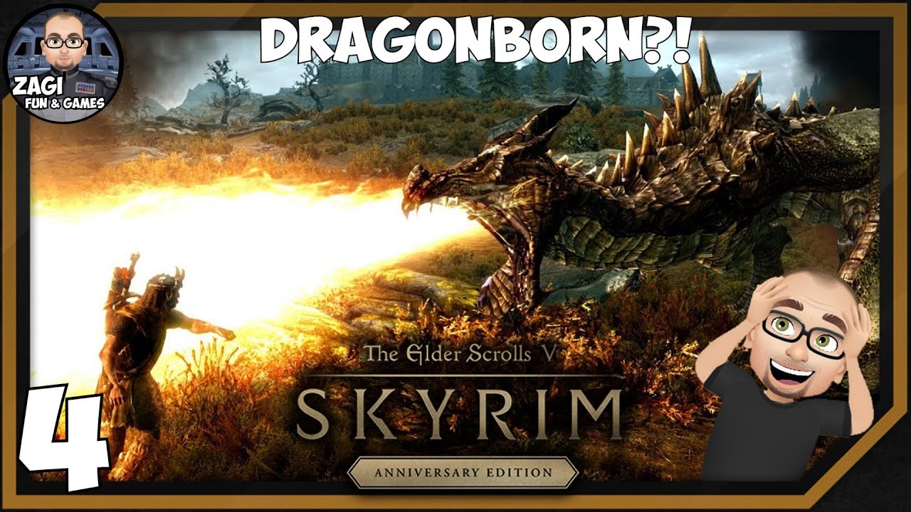 ⚔️ Dovahkiin?! Dragonborn?? | Ep. 4 | Skyrim: Elder Scrolls V | First ...