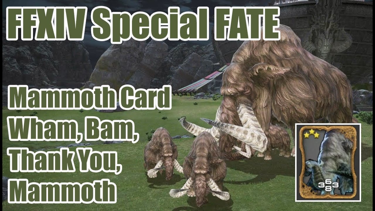 FFXIV Mammoth Card from Special FATE Wham, Bam, Thank You, Mammoth ...