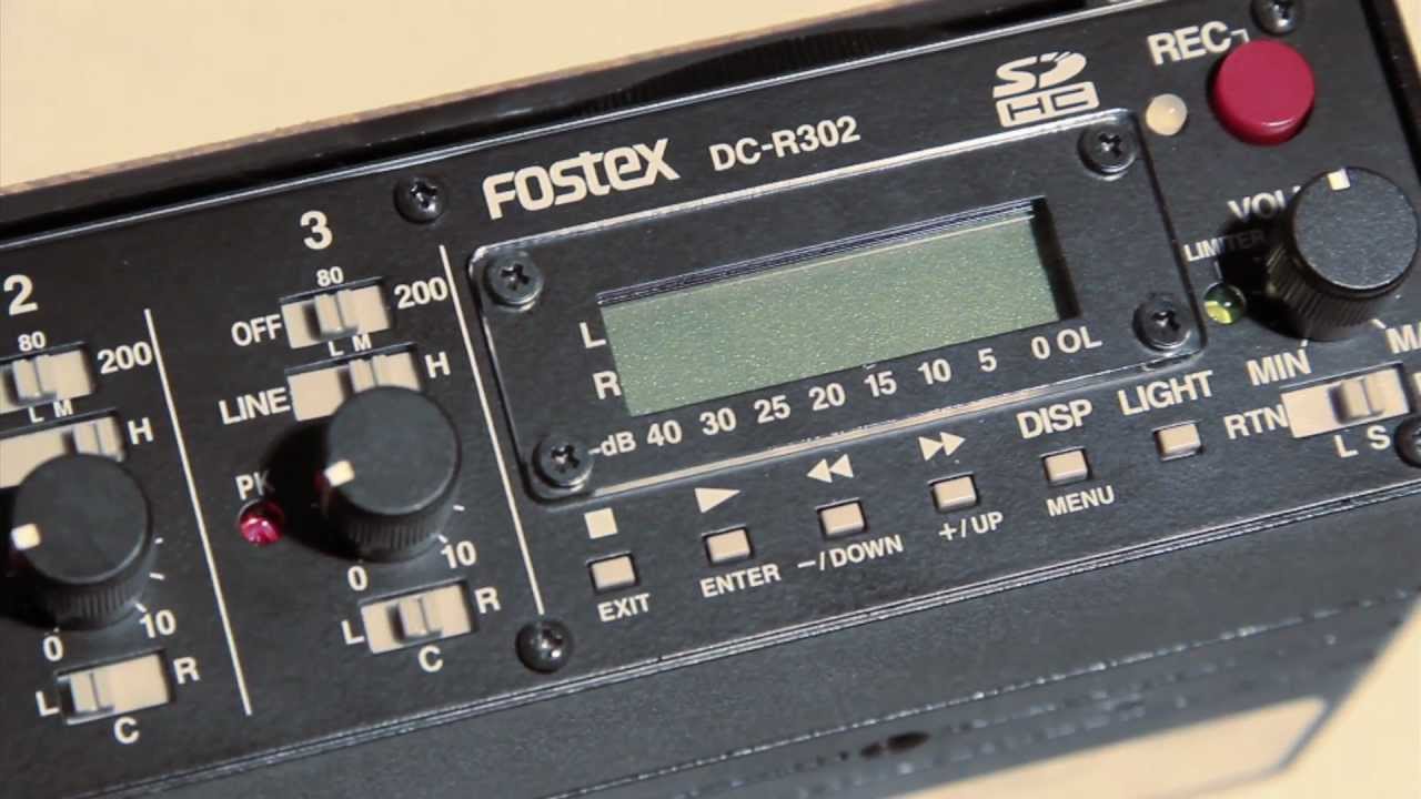 Fostex DC-R302 3 Channel Mixer and Recorder DSLR Portable Field ...