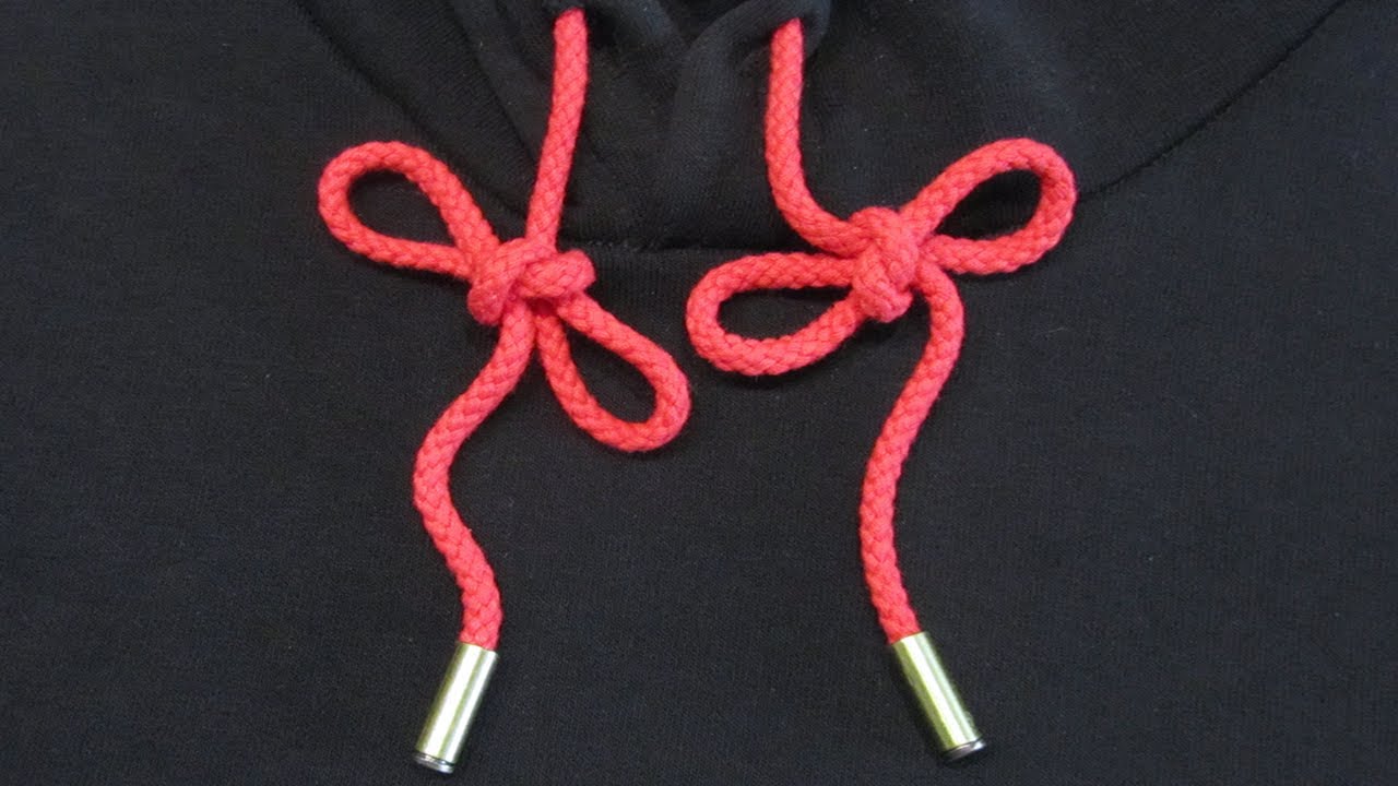 A cool and easy way to tie hoodie strings. Tutorial for tying ...