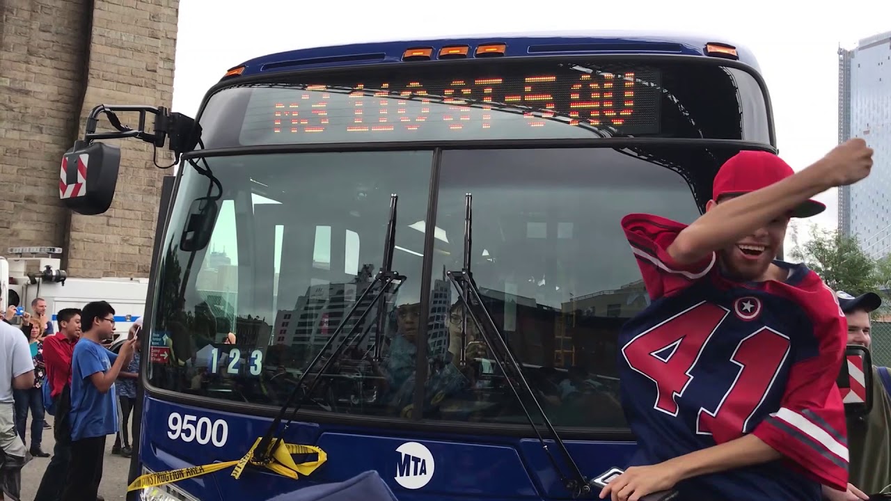 NY Transit Museum Bus Fest 2018: MTA XDE40 9500 Codebreak Part 1 - YouTube