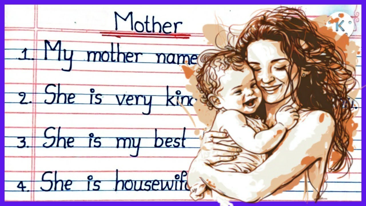 10 lines Essay on My mother//writing in English // My mother - YouTube