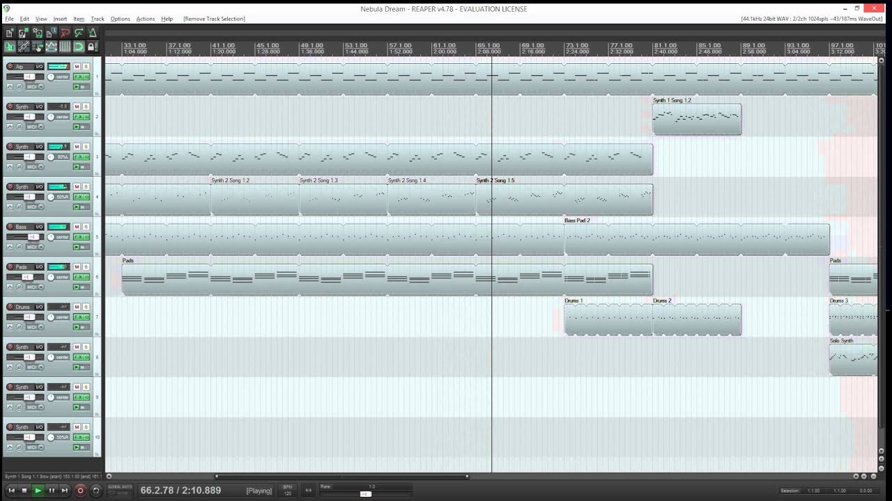 Nebula Dream - Ambient Synthesizer Music Composition Made with Reaper ...