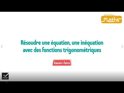 Maths Tle : Résoudre une équation, une inéquation avec des fonctions trigonométriques - YouTube