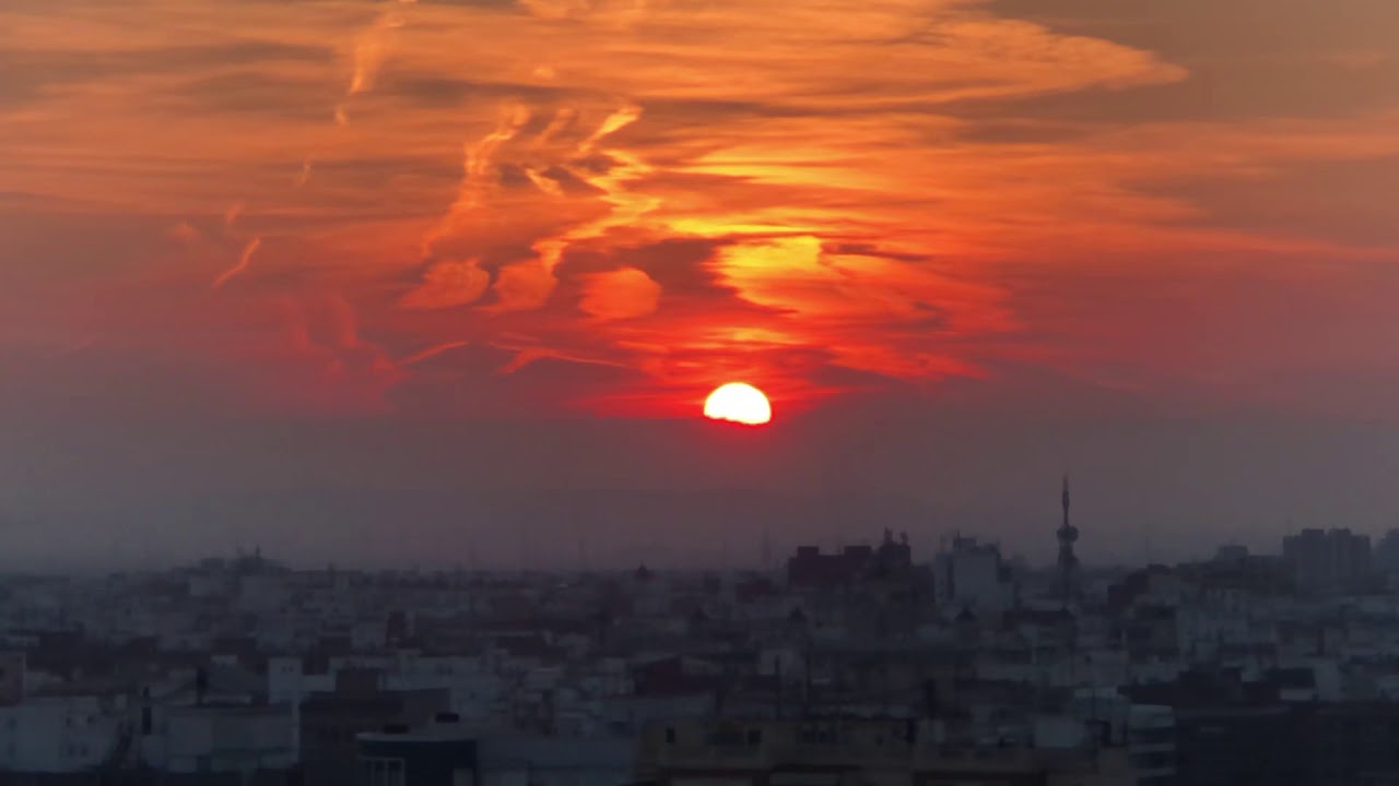 Sunset from Valencia Cathedral Tower, Spain. - YouTube