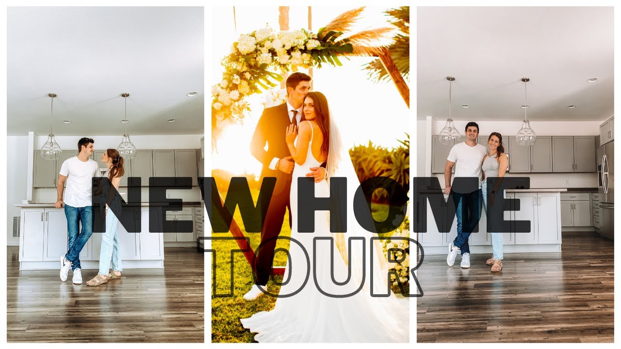 New Home Tour - We Bought a House | Newlyweds in our new home - YouTube