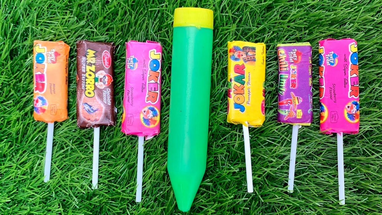 (pencil candy) 6 Lollipops Unpacking ASMR - Satisfying Video - YouTube