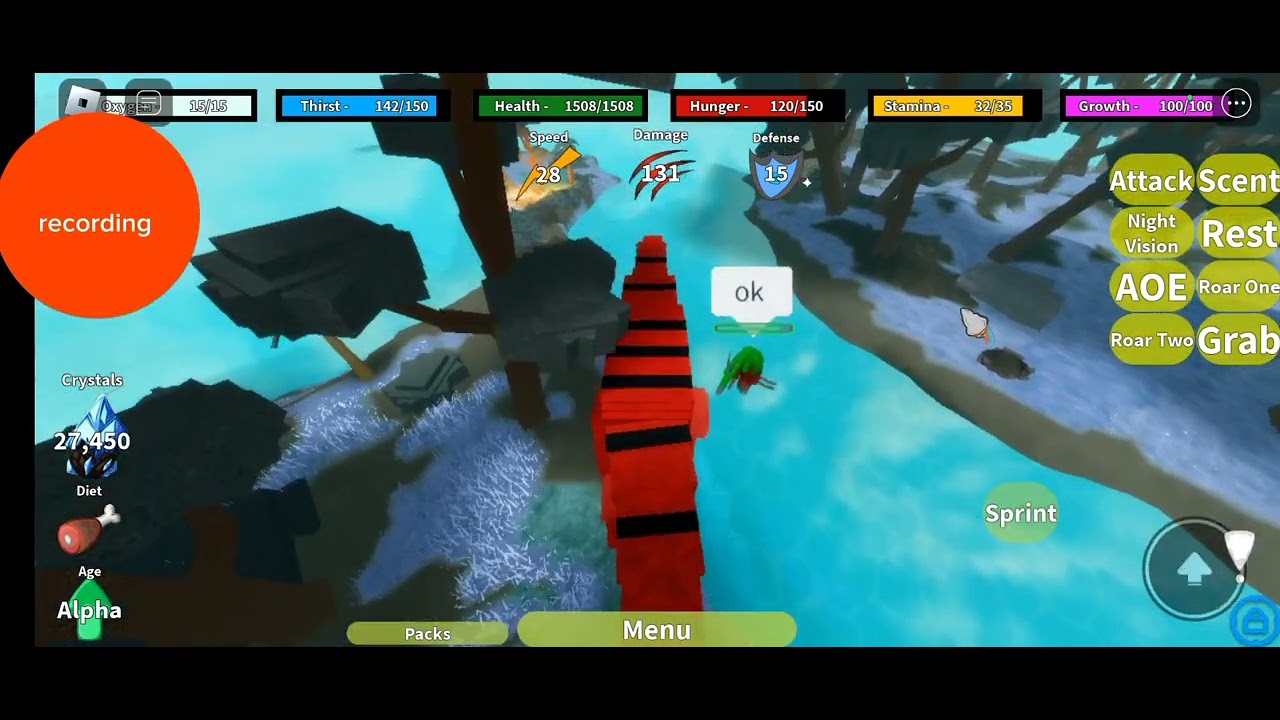 Alpha rex attack range ( The shrouded world roblox ) - YouTube