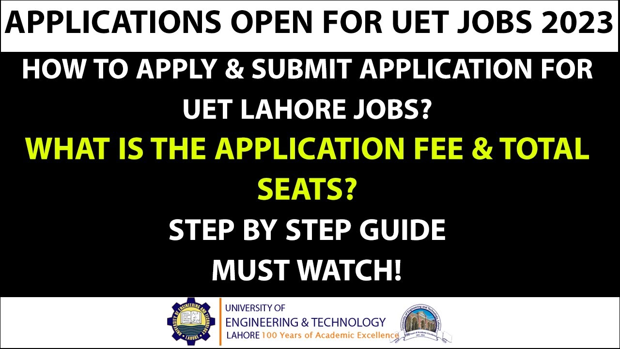 How to apply in UET Jobs #jobs #uet #university #earn #2023 - YouTube