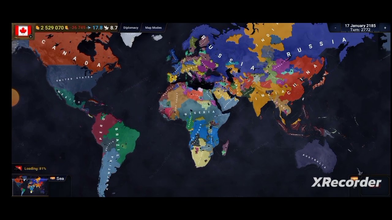 Age of History Modern World Time lapse (3000 TURNS) - YouTube