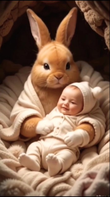 Incredible Rescue: Brave Rabbit Saves Baby from Tragedy–A Heartwarming ...