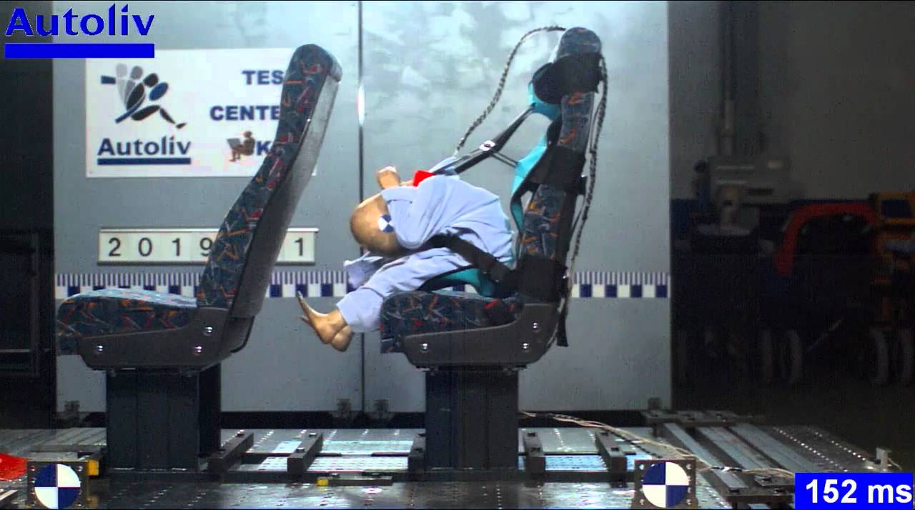 Seguridad transporte escolar. Prueba de choque de kidy bus - YouTube