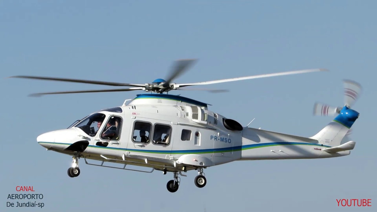 Helicóptero Agusta Westland AW169 Pouso e Decolagem Com Audio - YouTube
