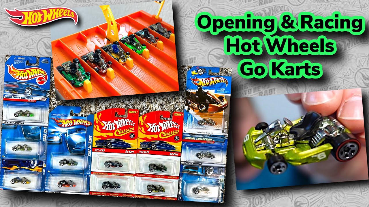 Opening & Racing Hot Wheels Go Karts Collection - YouTube