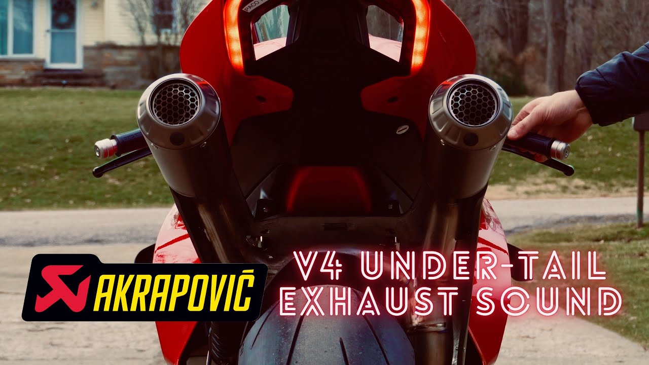 PANIGALE V4 $8200 DOLLAR AKRAPOVIC UNDERTAIL EXHAUST SOUND 4K - YouTube
