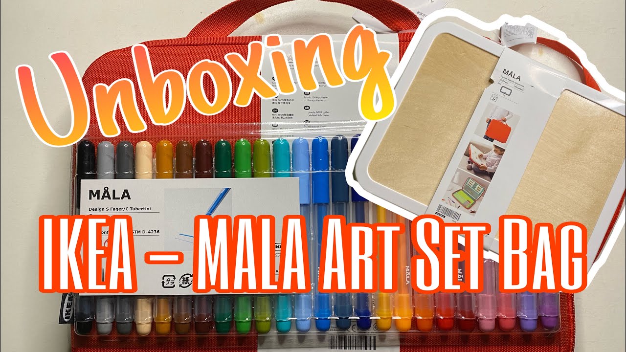 Ikea Mala Portable Drawing Case | Ikea Mala Felt Tip Pens | Unboxing ...