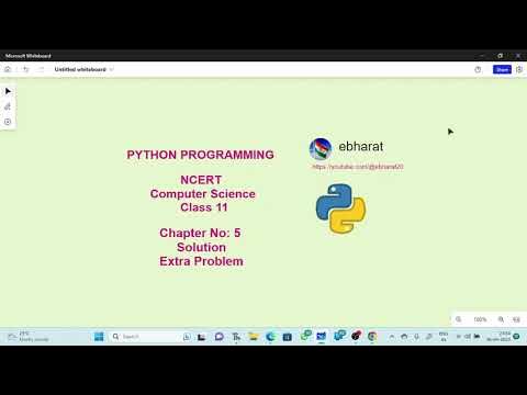 Python Lecture 12 Extra Problem ch 5 part 6 - YouTube