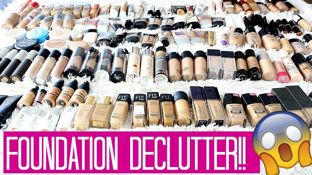 HUGE Foundation Declutter/Foundation Collection! 150 Foundations! - YouTube