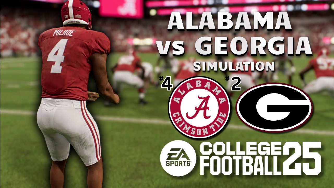 #4 Alabama vs #2 Georgia | College Football 25 | Full Game Simulation ...