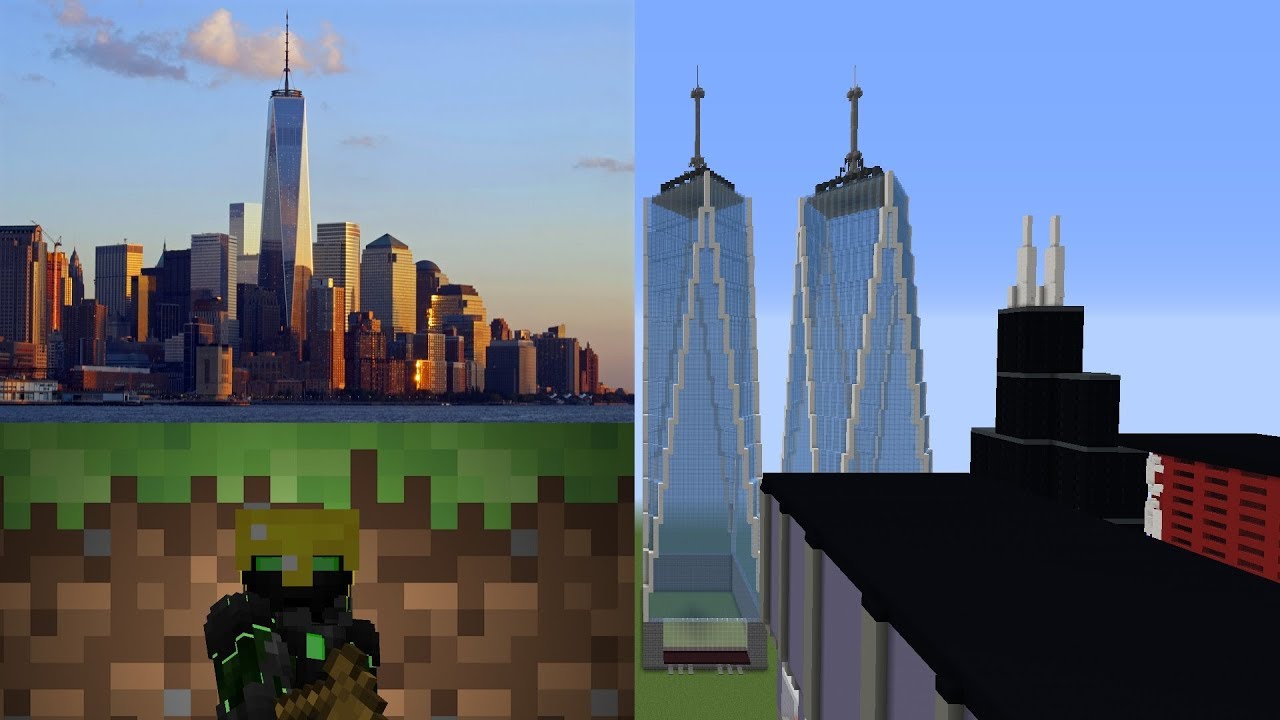 Minecraft Twin Freedom Towers World Trade Center Twin Towers New York