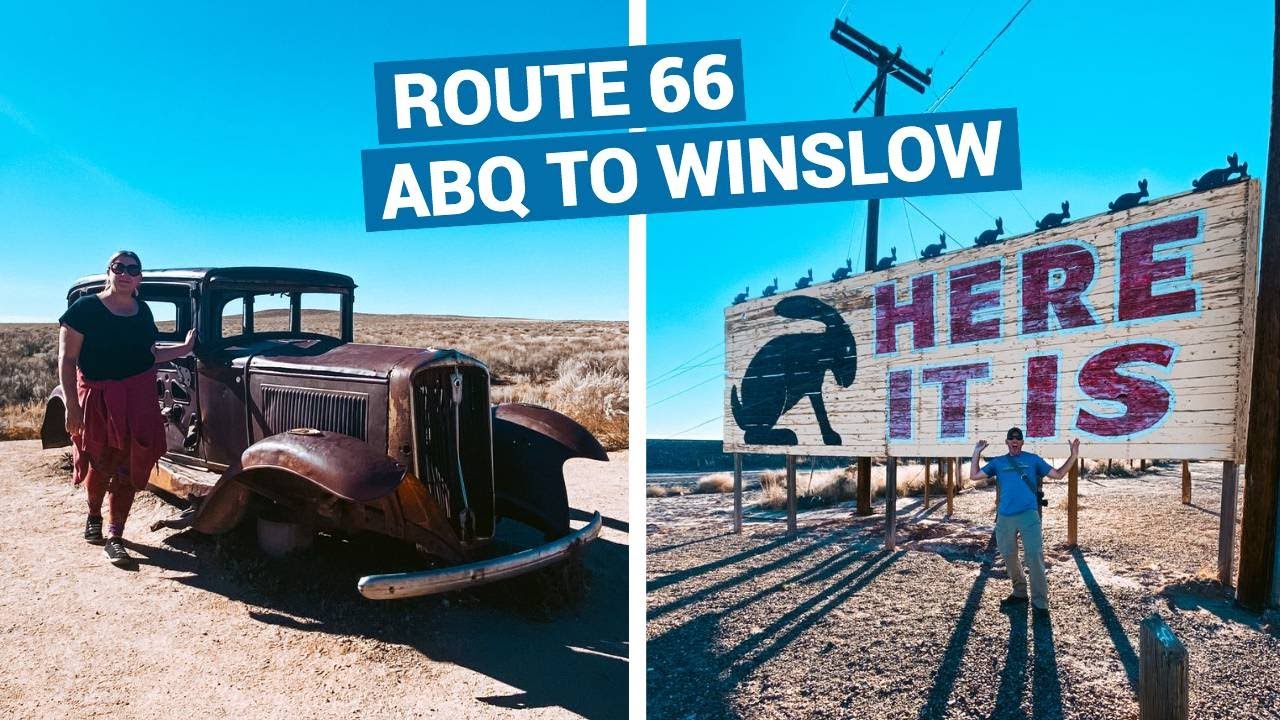 ROUTE 66 USA Road Trip | Albuquerque to Winslow Arizona | Musical ...