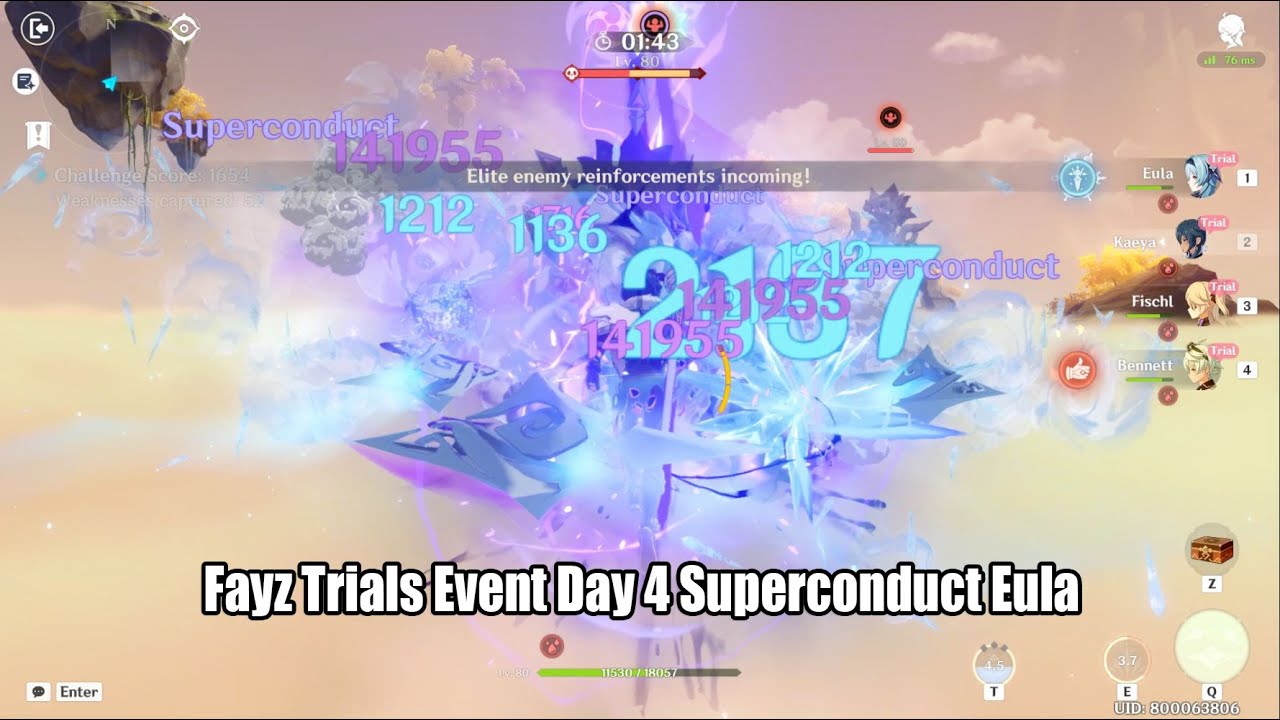 Fayz Trials Event Day 4 - Superconduct Eula & Electro DMG Showcase ...