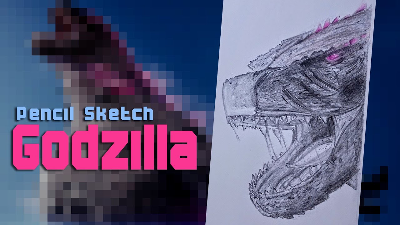 Godzilla | sketch | pencil | drawing | June | 2024 | #youtube - YouTube