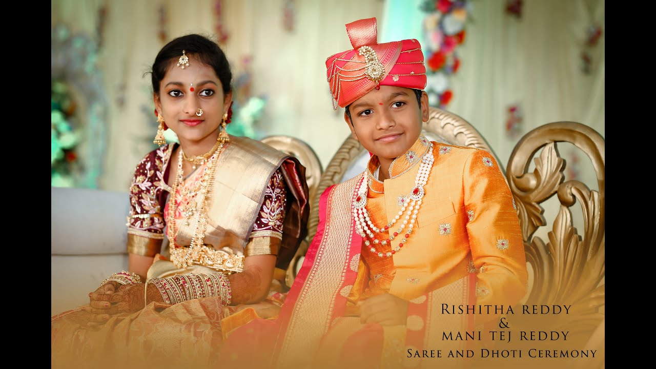 Rishitha Reddy & Manitej Reddy || Saree and Dhoti ceremony || VIKY PHOTOGRAPHY - YouTube
