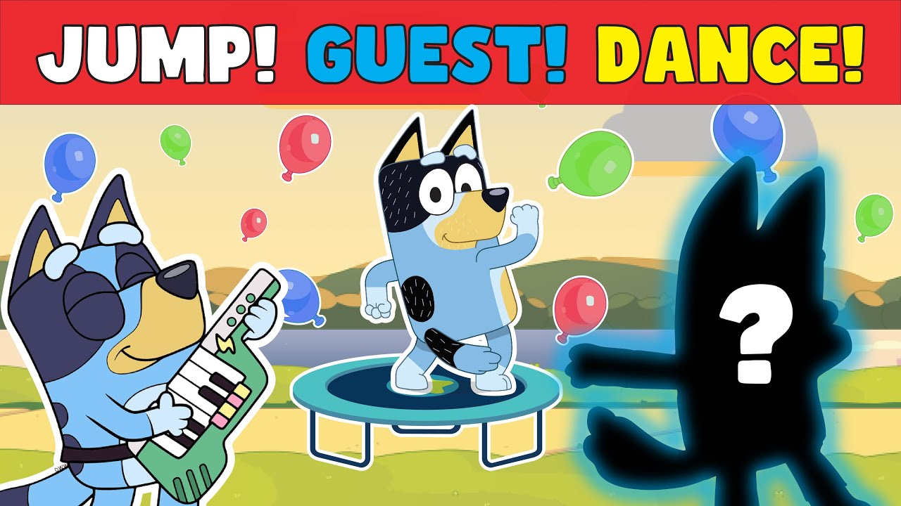Jump, Dance & Play! 🎮 Bluey vs. Bandit Brain Break Challenge! - YouTube