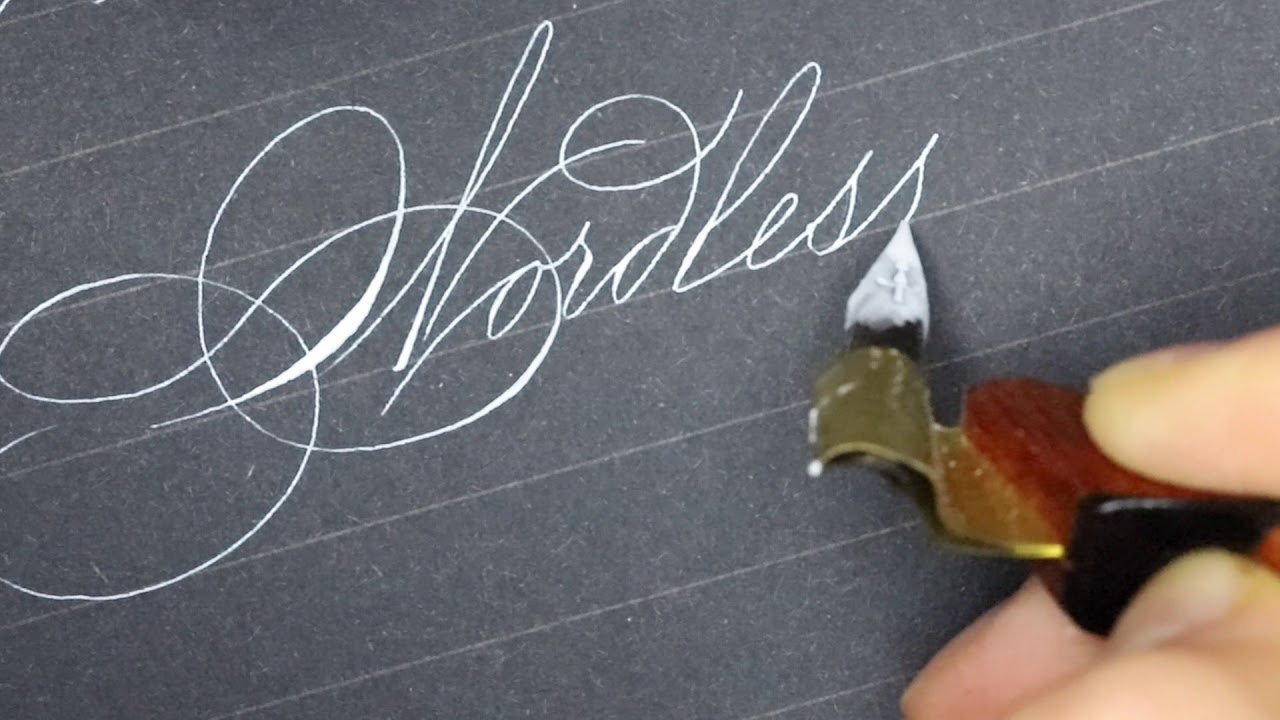 Writing "Wordless Groan" in Spencerian by Master Penman Connie Chen ...