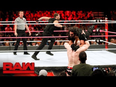 Seth Rollins & Dean Ambrose vs. Cesaro & Sheamus - Raw Tag Team Titles Match: Raw, Oct. 16, 2017
