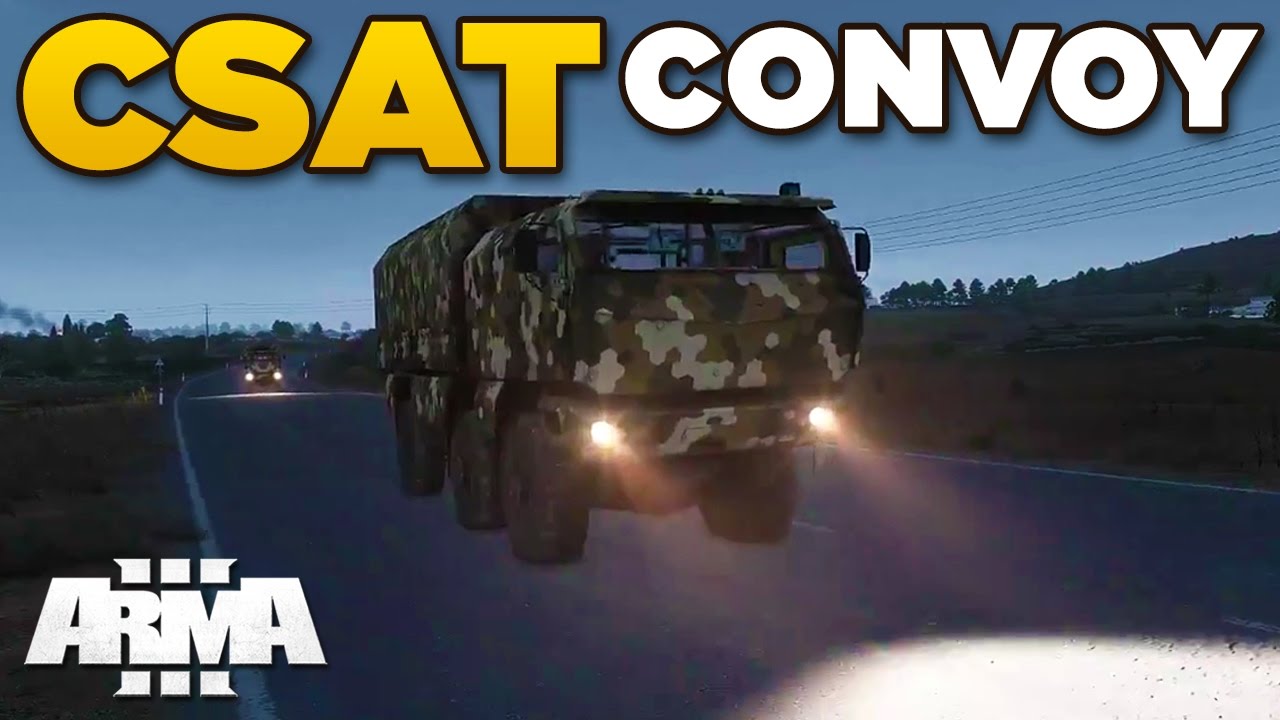 CSAT CONVOY | ARMA 3 Zeus - Public Ops - YouTube