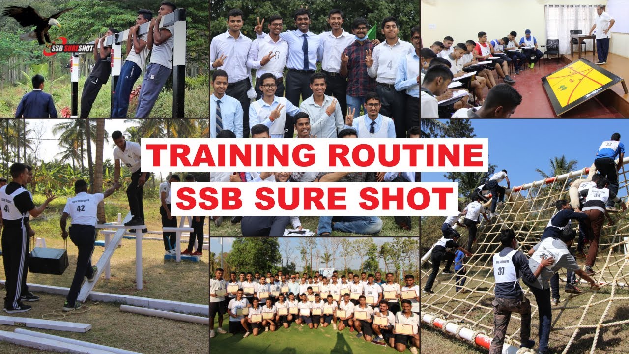 How are candidates trained at SSB Sure Shot Academy? Daily Routine ...
