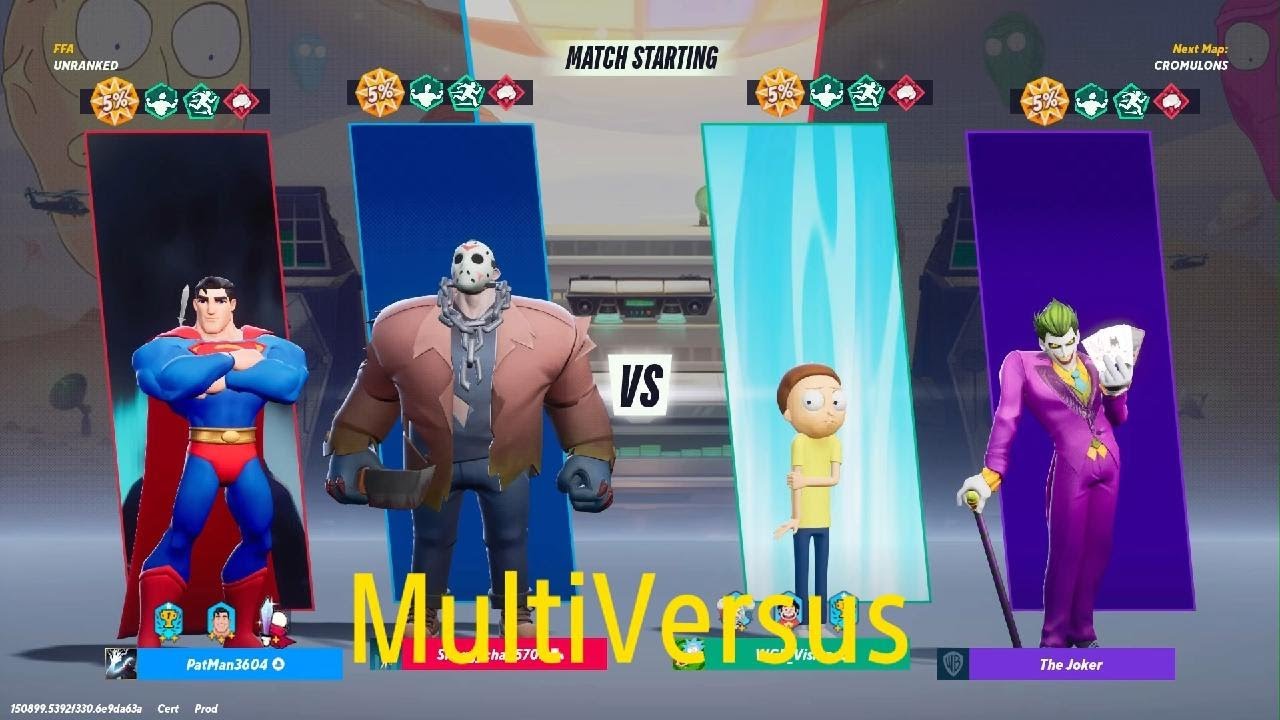 MultiVersus launch day custom games with friends (feat. WGD_Vision and Joker-bot) - YouTube