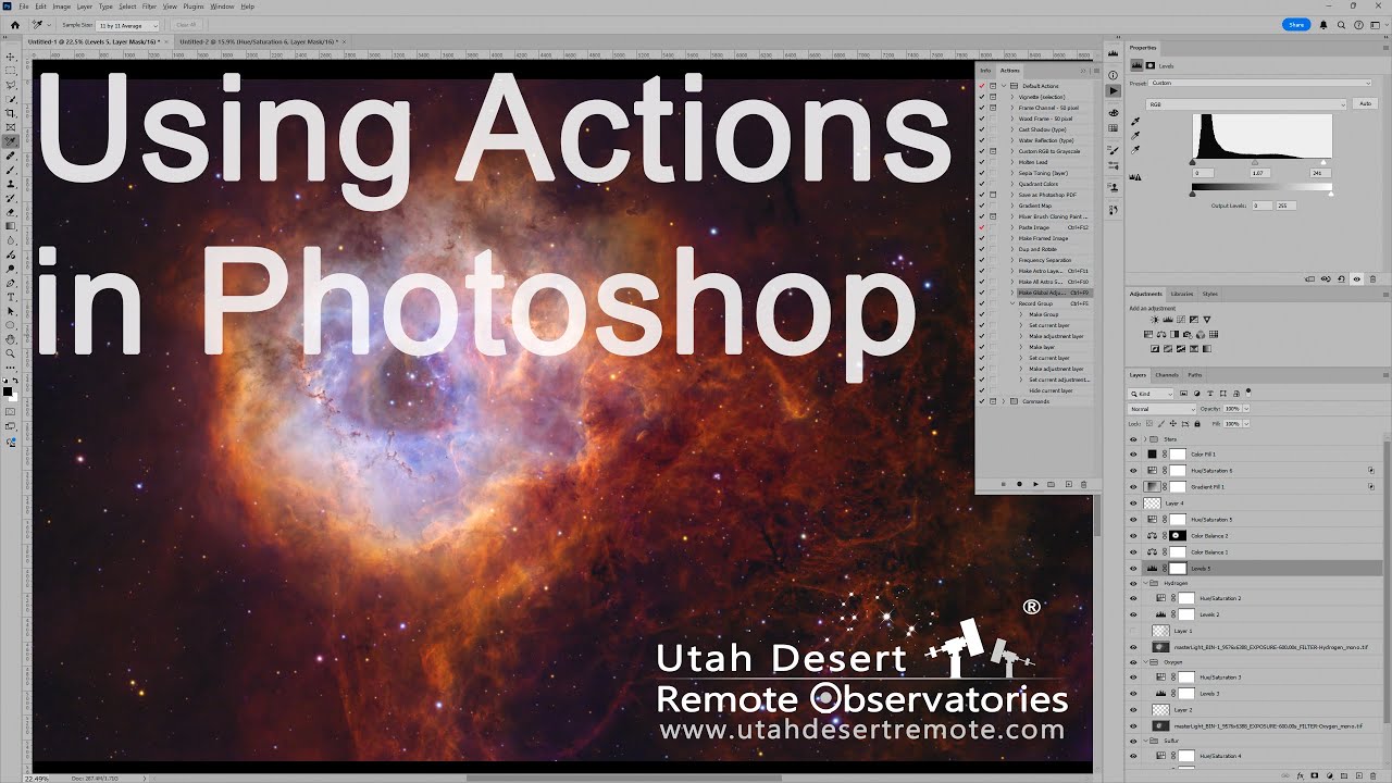 Using Actions in Photoshop - YouTube