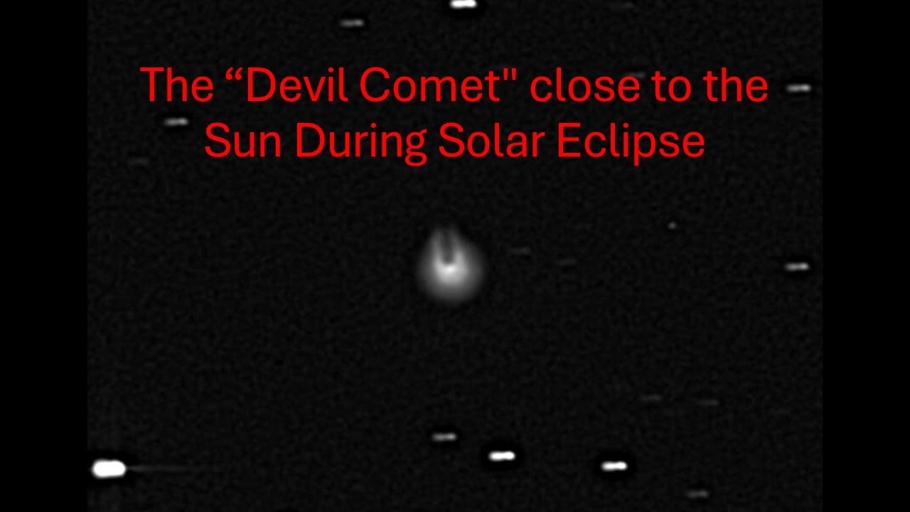 The “Devil Comet" close to the Sun During Solar Eclipse - YouTube