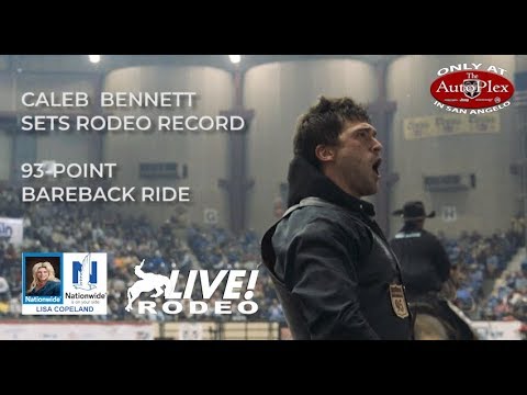 RECORD BREAKER | Bareback Rider Caleb Bennett scores 93 to set San ...