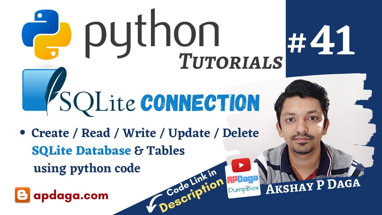 Python 41 Sqlite Database Connection Using Python Tutorial By 9309