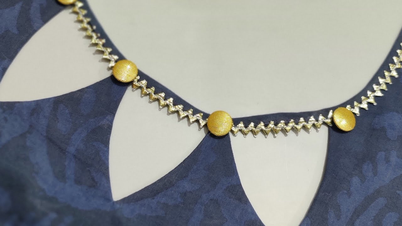 Simple and Sober Back Neck Design for Kurti/ Blouse using Buttons ...