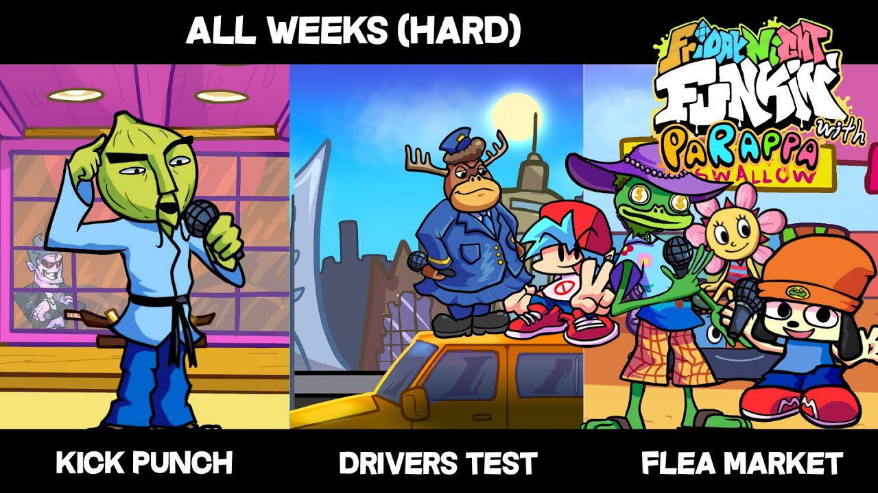 Friday Night Funkin' With Parappa All Weeks Hard [FNF MODS] - YouTube
