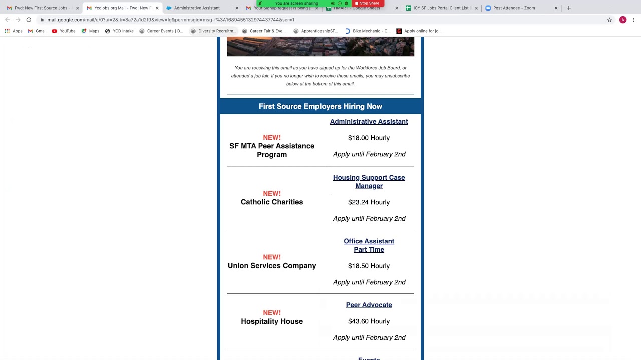 SF Jobs Portal Registration - YouTube