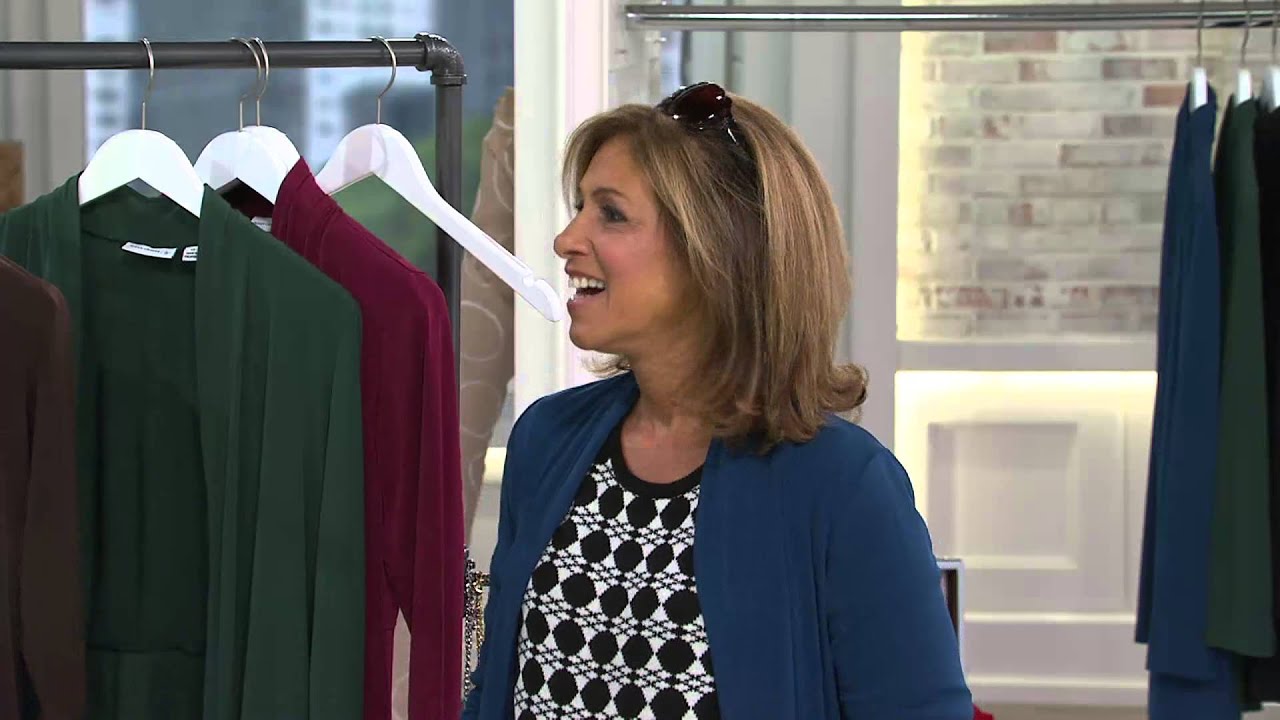 Susan Graver Liquid Knit 3/4 Sleeve Cardigan with Back Button Detail ...