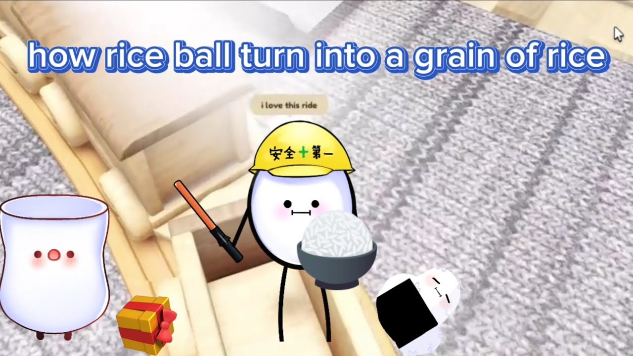 Rice ball turns into a grain of rice in secret staycation #roblox # ...
