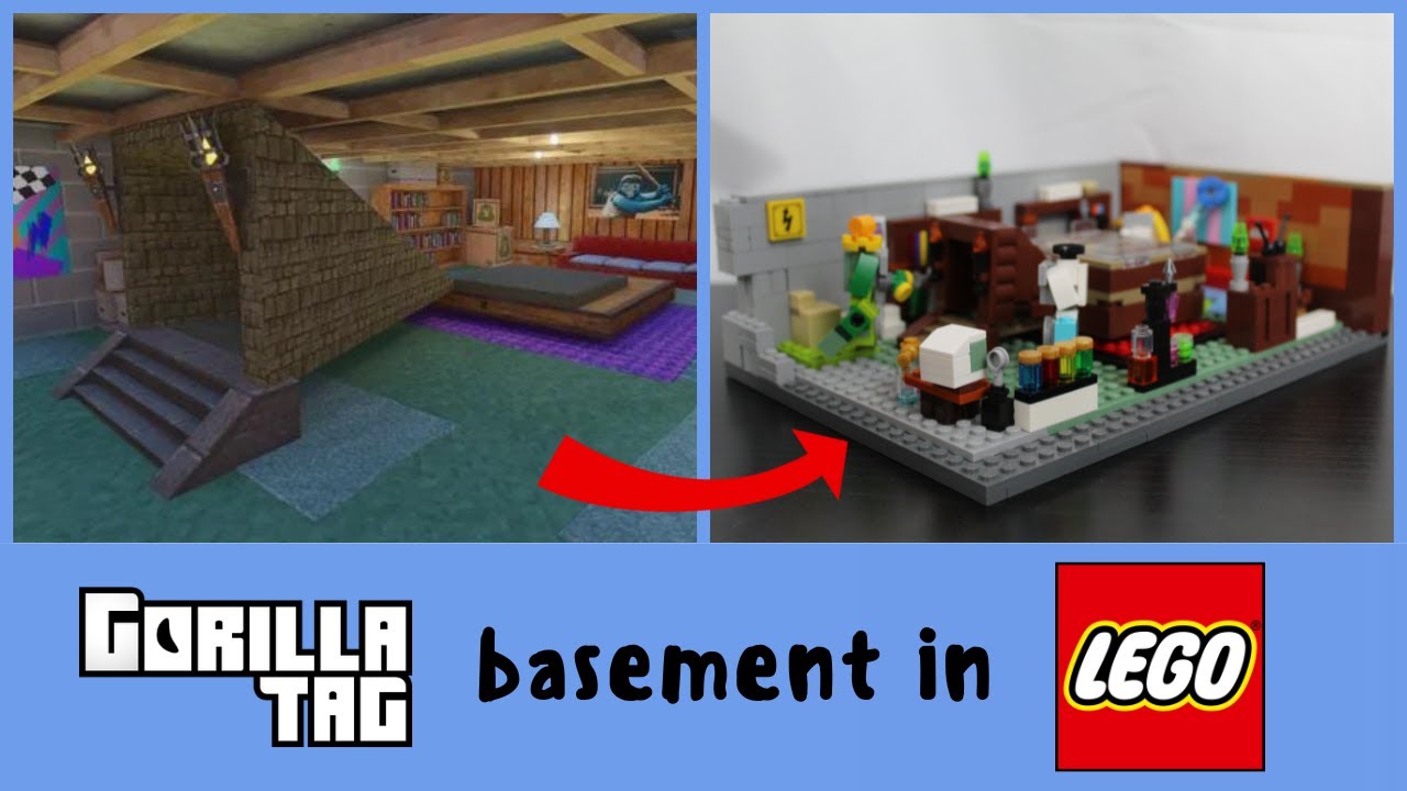 I built the Gorilla Tag BASEMENT out of LEGO!!! - YouTube